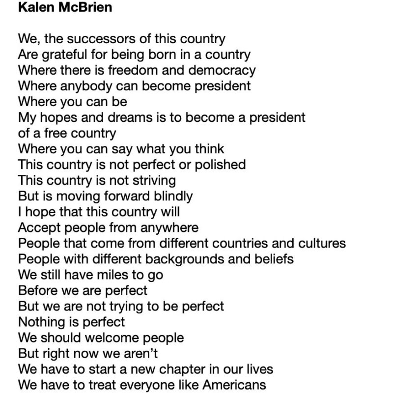 Poetry inspiration from Amanda Gorman | HudsonWay Immersion School